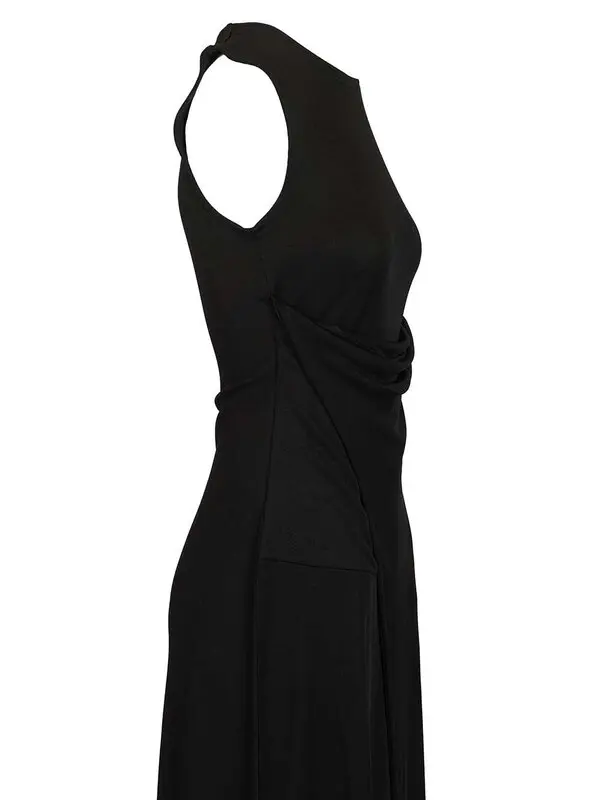 AMI Paris Long Jersey Crepe Dress - Black