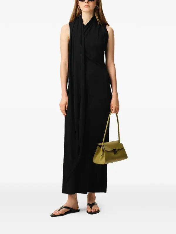 AMI Paris Long Jersey Crepe Dress - Black