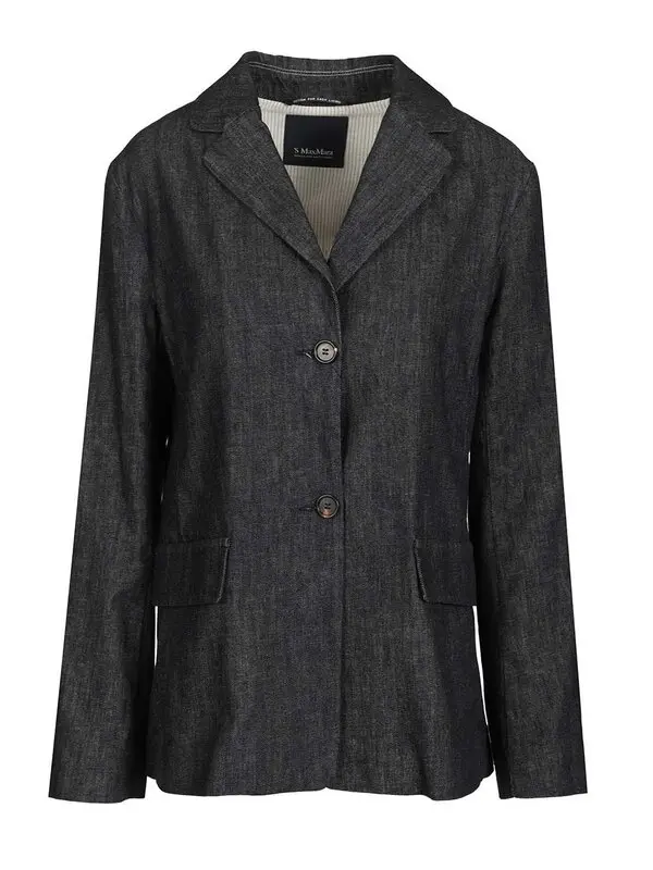 Max Mara Leone Stretch Denim Jacket - Blue