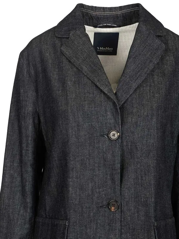 Max Mara Leone Stretch Denim Jacket - Blue