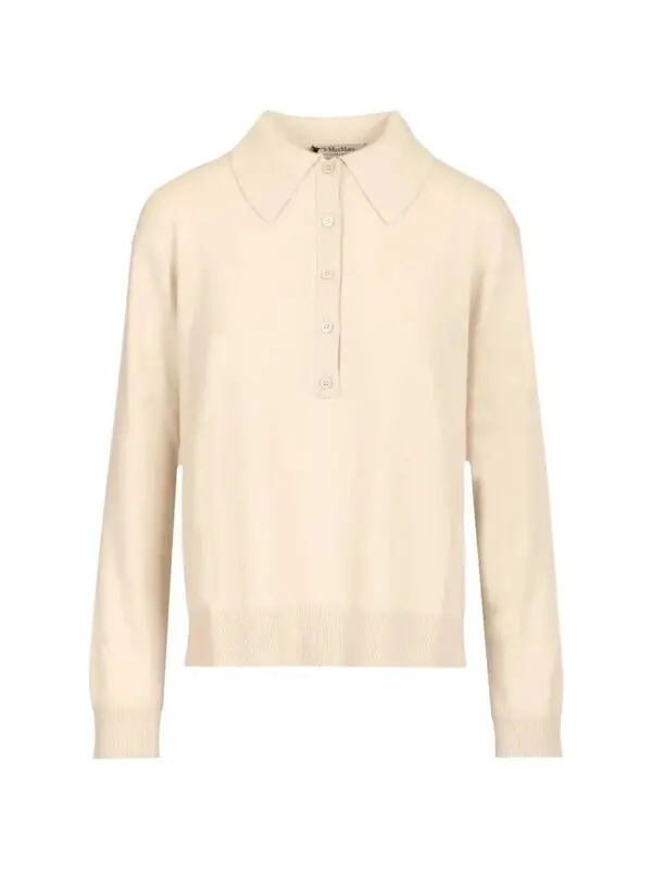 Max Mara Frisia Wool Polo Shirt - Cream