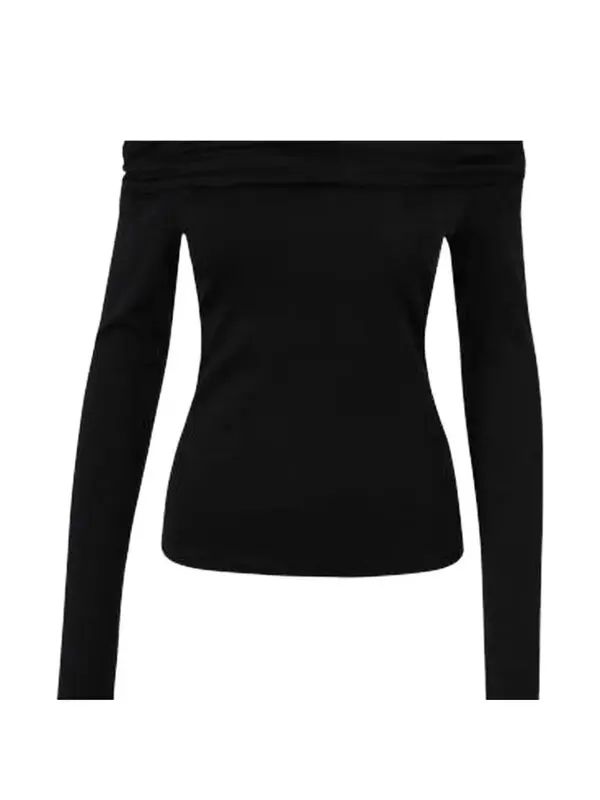 Max Mara Orafo Off-shoulder Top In Virgin Wool