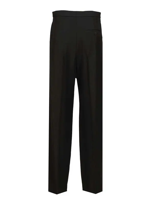 Balenciaga Wool Tuxedo Pants With Satin Band