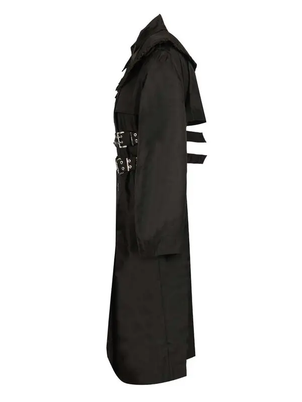 GANNI Duchesse Nylon Trench Coat - Black