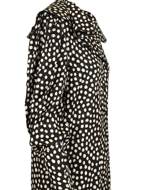 Chloé Long Sleeve Polka Dot Mini Dress