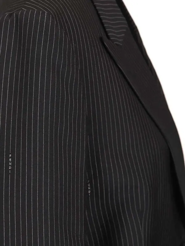 Fendi Pinstriped Wool Blazer