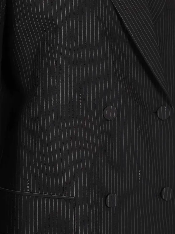 Fendi Pinstriped Wool Blazer