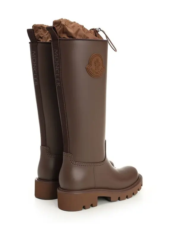 Moncler Kickstream High Rain Boots - Brown
