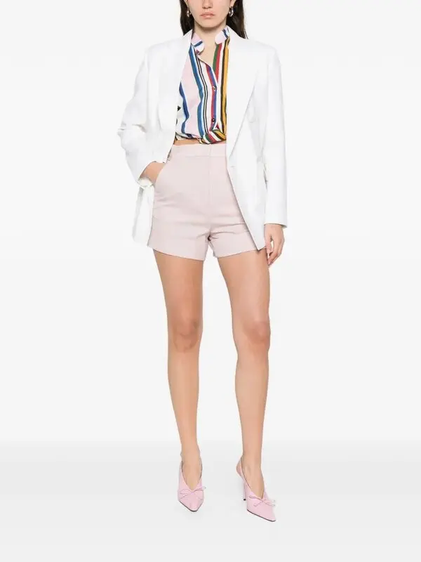 Max Mara Wool, Mohair, And Silk Canvas Shorts