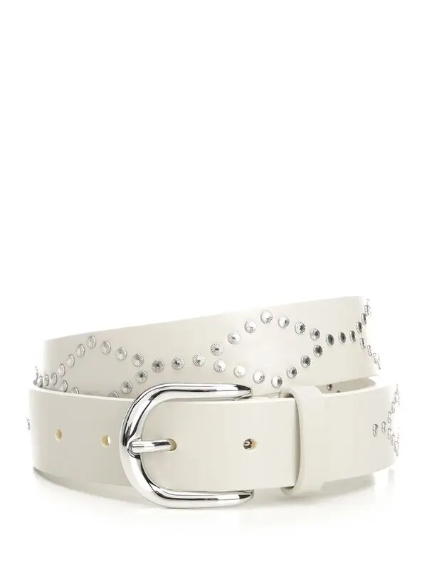 Isabel Marant Étoile Liliana" Studded Leather Belt - White
