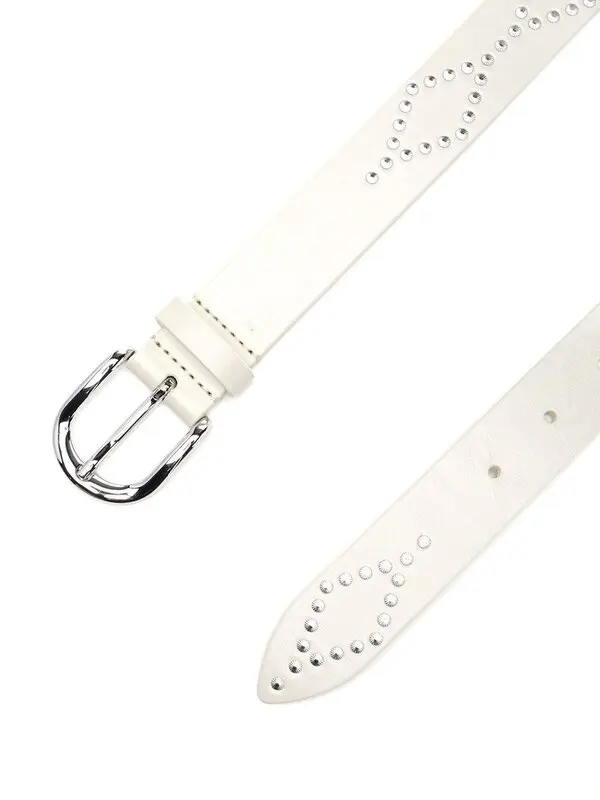 Isabel Marant Étoile Liliana" Studded Leather Belt - White