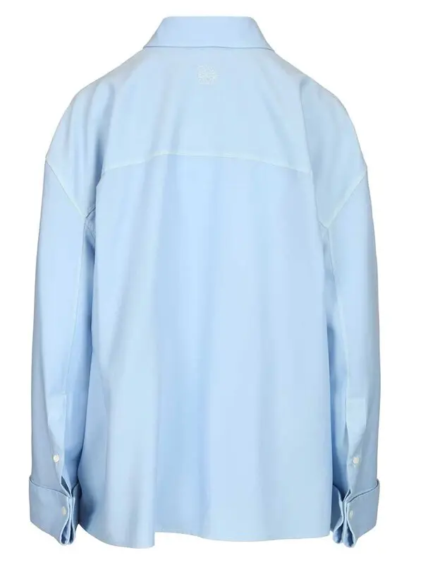 Loewe Wool And Silk Shirt With Side Drapes