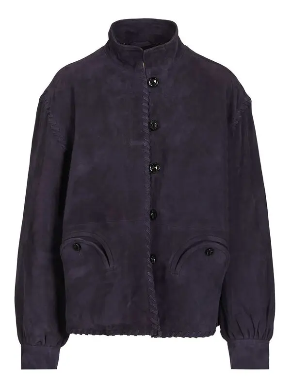 BLAZÉ MILANO Suede Oversized Jacket - Blue