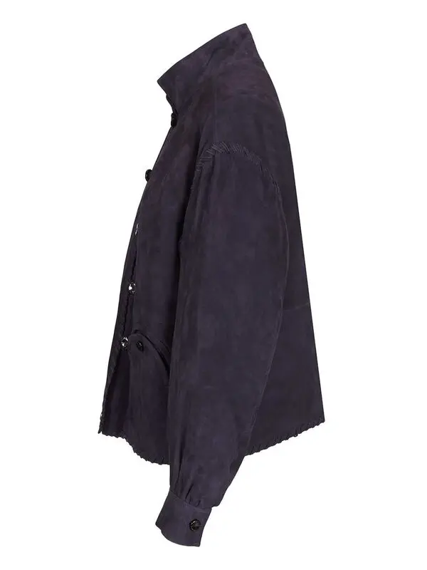 BLAZÉ MILANO Suede Oversized Jacket - Blue