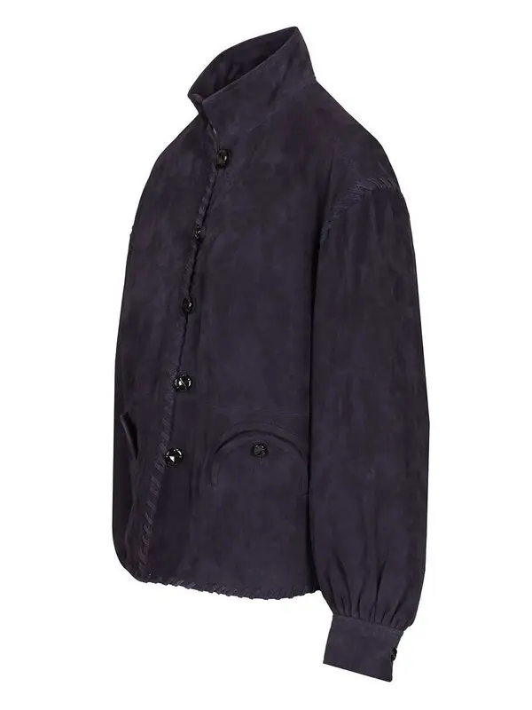 BLAZÉ MILANO Suede Oversized Jacket - Blue