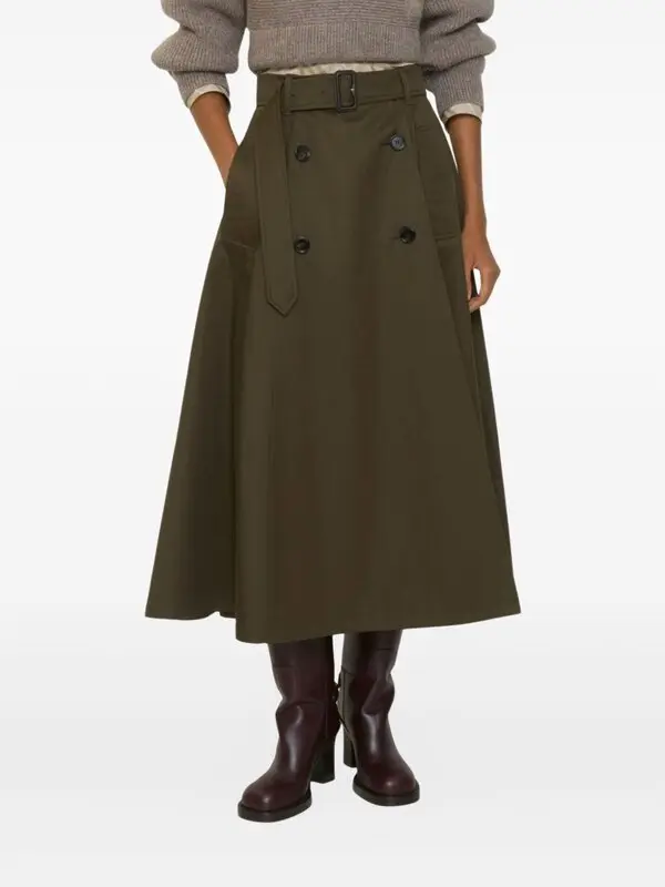 Burberry Midi Trench Skirt
