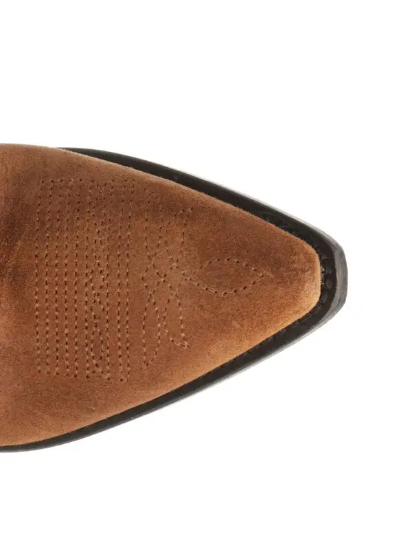 GOLDEN GOOSE Wish Star Suede Boots - Brown