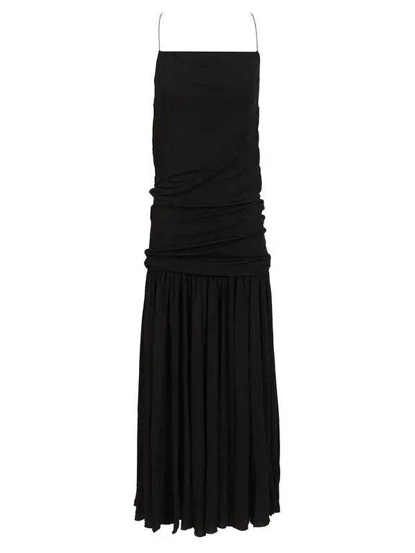 Jacquemus Abiha Gathered Jersey Maxi Dress