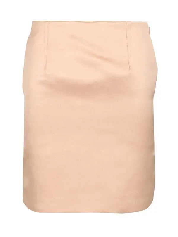 Chloé Short Pencil Skirt In Technical Duchess Satin