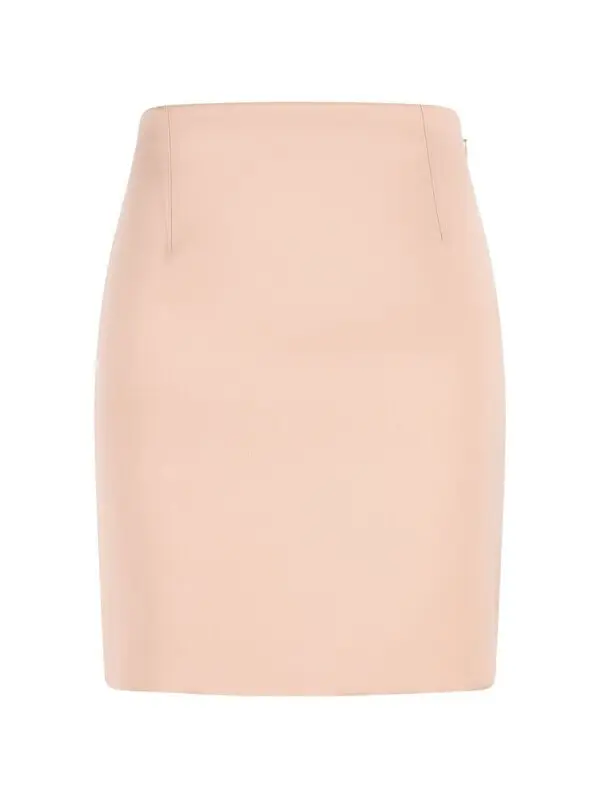 Chloé Short Pencil Skirt In Technical Duchess Satin