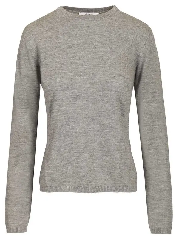 Max Mara Cashmere Crew Neck Sweater - Gray
