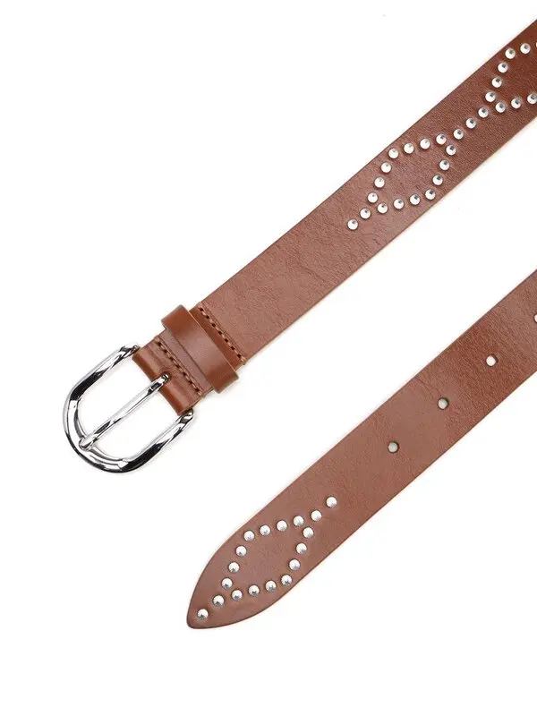 Isabel Marant Étoile Liliana" Studded Leather Belt - Brown