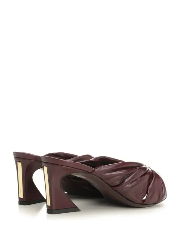 Fendi Slides In Shiny Nappa Leather