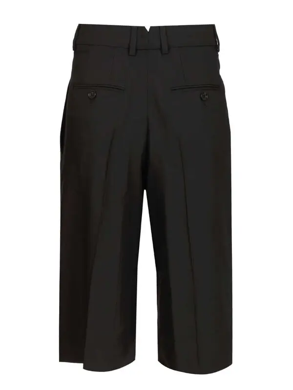 AMI Paris Wide-leg Wool Gabardine Bermuda Shorts