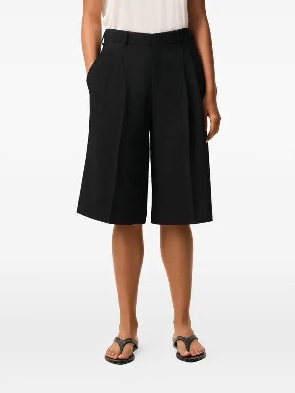 AMI Paris Wide-leg Wool Gabardine Bermuda Shorts