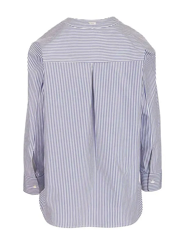 Max Mara Chicca Striped Cotton Poplin Shirt