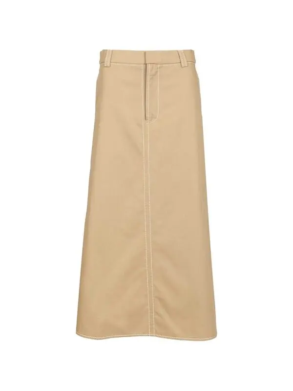 AMI Paris A-line Cotton Gabardine Skirt