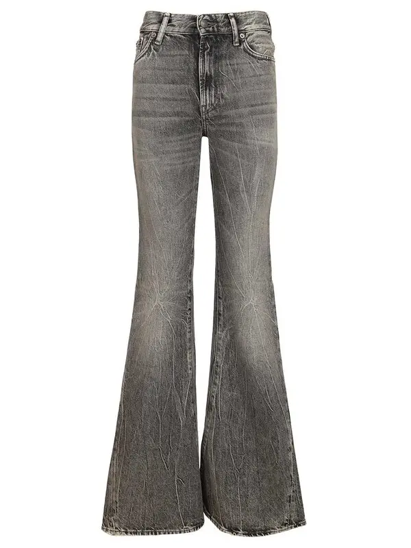 Acne Studios High Waisted Tie-dye Denim Jeans - Blue