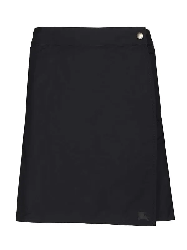 Burberry Pleated Wrap Mini Skirt With Equestrian Knight Design