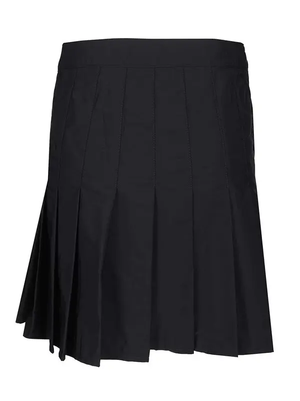 Burberry Pleated Wrap Mini Skirt With Equestrian Knight Design