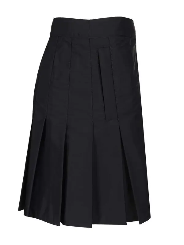 Burberry Pleated Wrap Mini Skirt With Equestrian Knight Design
