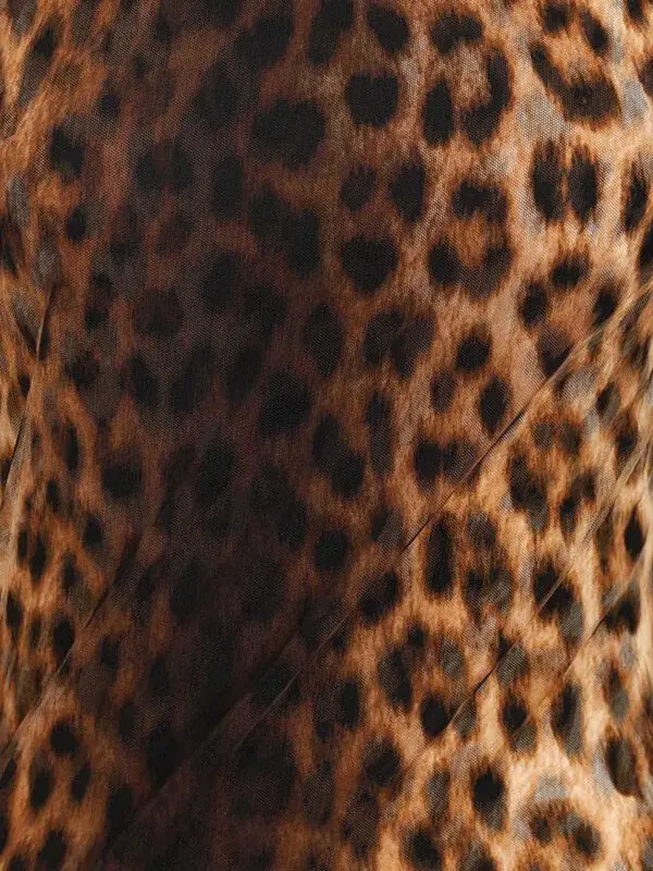 Sportmax Bi-material Animalier Top