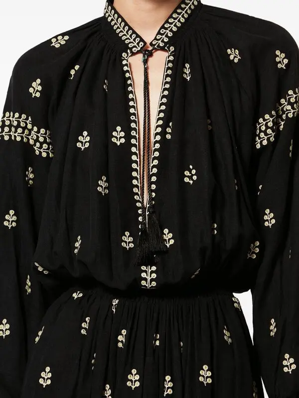 Isabel Marant Étoile Tussar Silk Embroidered Dress