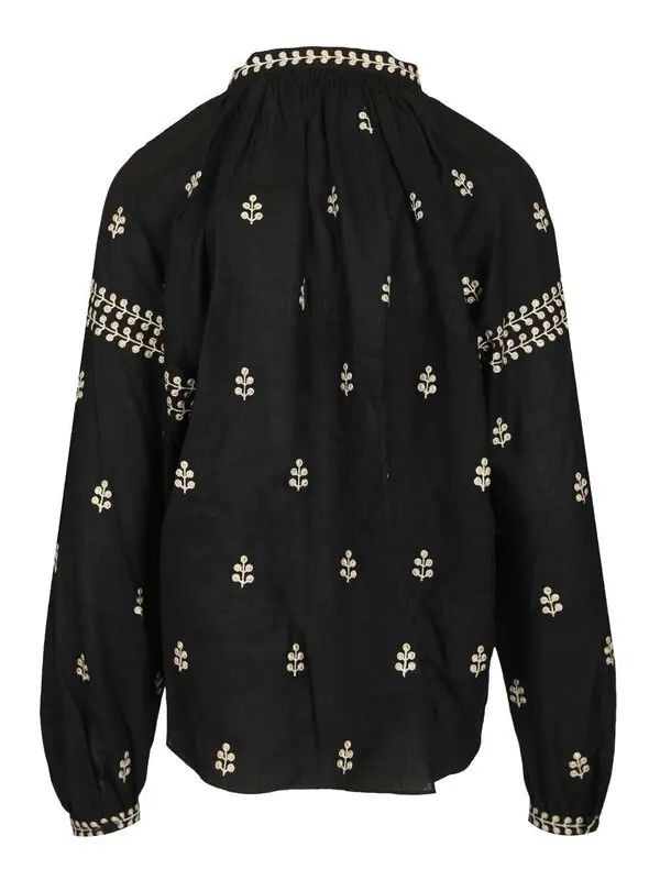 Isabel Marant Étoile Rodis Embroidered Tussar Silk Blouse