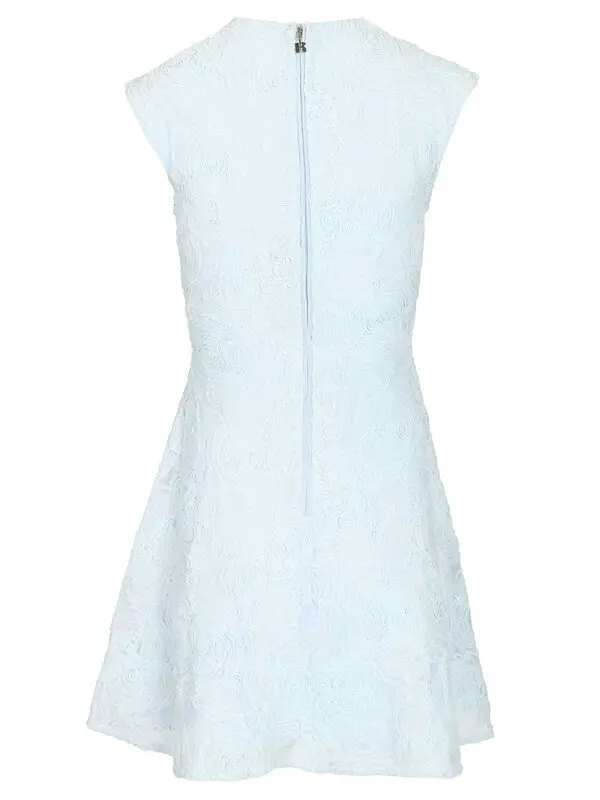 ROTATE BY BIRGER CHRISTENSEN Sleeveless Mesh Mini Dress With Floral Pattern