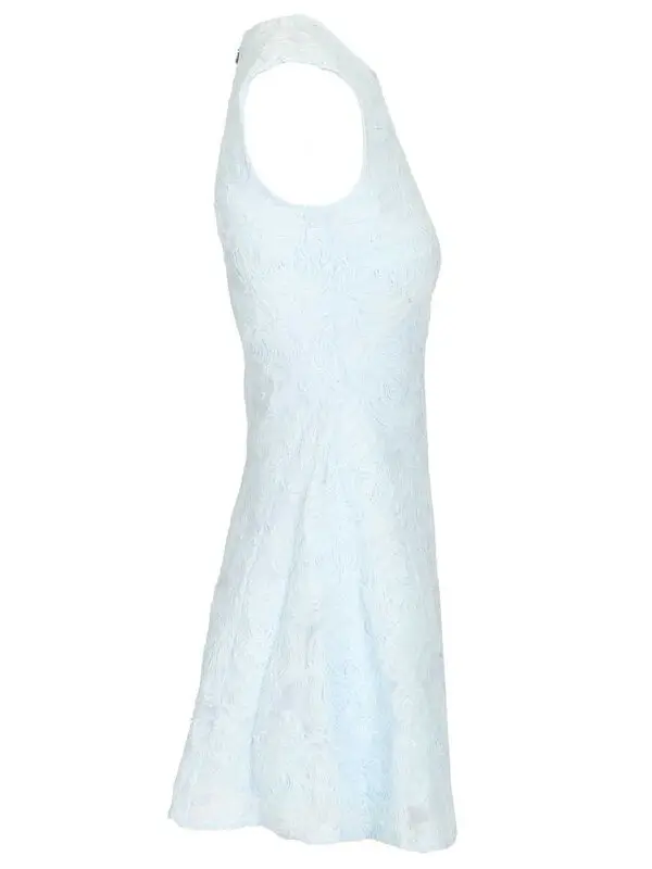 ROTATE BY BIRGER CHRISTENSEN Sleeveless Mesh Mini Dress With Floral Pattern