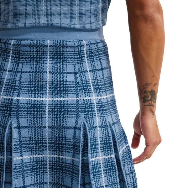 Nike Fairway Fresh Plaid Sweater Skirt - Work Blue/white