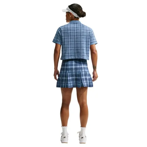 Nike Fairway Fresh Plaid Sweater Skirt - Work Blue/white
