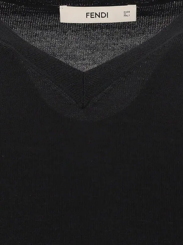Fendi V-neck Merino Wool Sweater