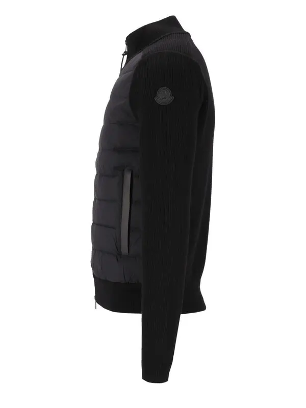 Moncler Quilted Knit Zip Jacket