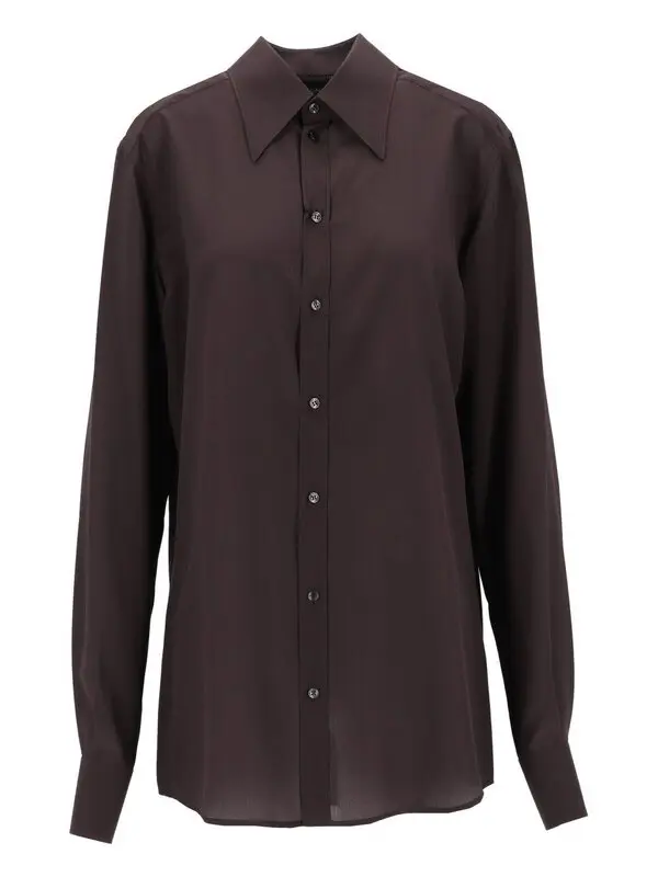 Dolce & Gabbana Shirt In Silk Crêpe De Chine
