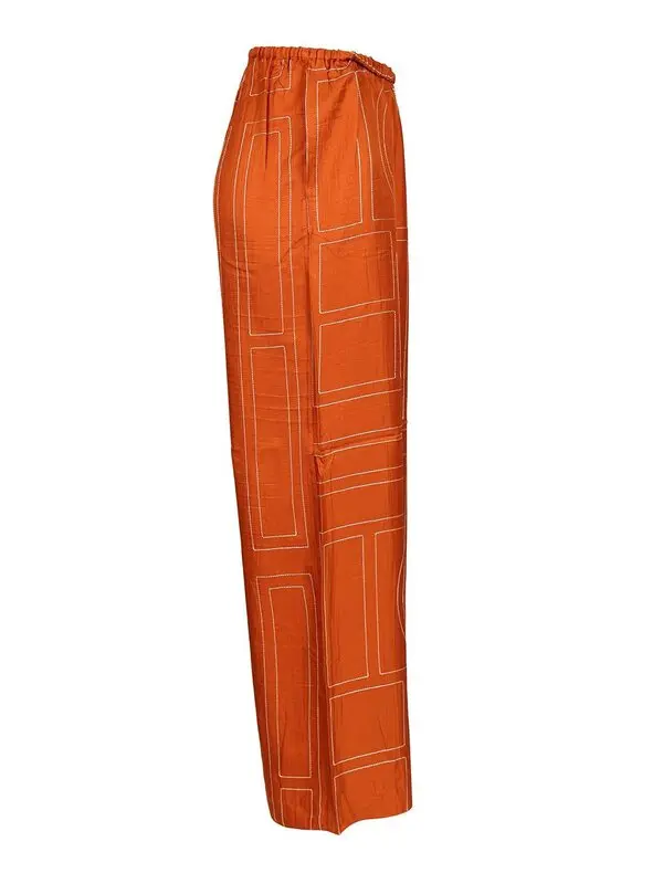 TOTEME Monogram Pajama Pants - Orange
