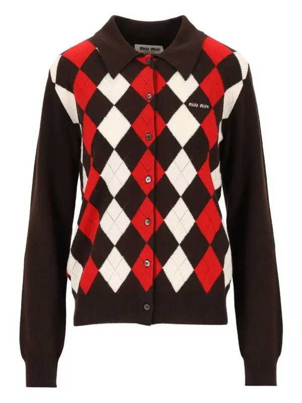 Miu Miu Argyle Cardigan