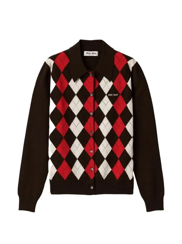 Miu Miu Argyle Cardigan