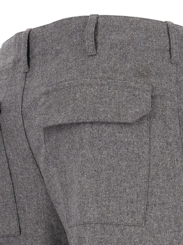 Etro Tailored Cashmere Blend Trousers