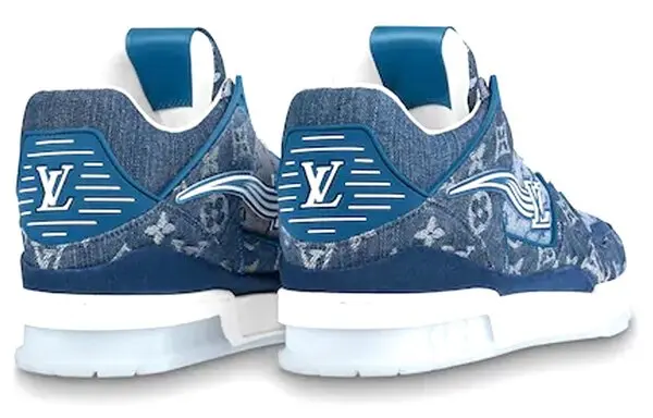 LOUIS VUITTON Trainer Ankle Sneakers Denim Monogram